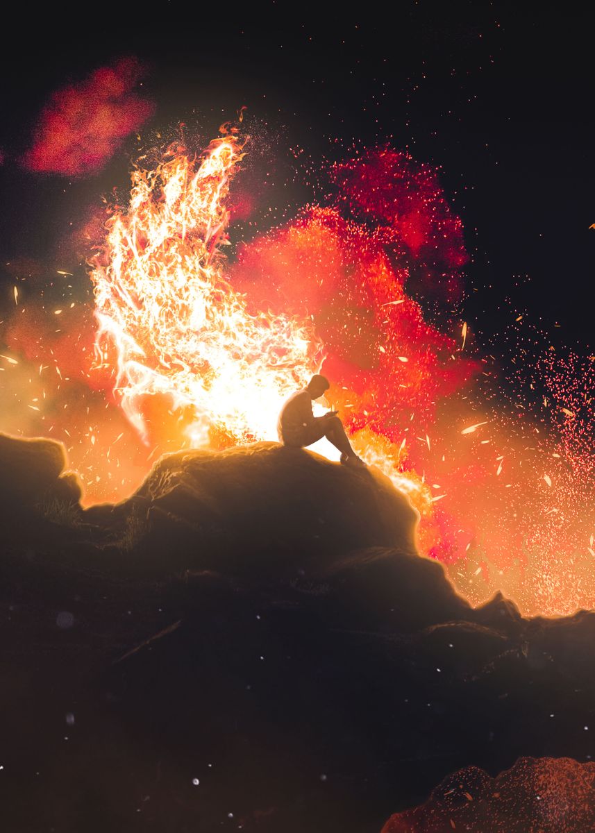 'The Fire Inside You' Poster, picture, metal print, paint by Prateek PD ...