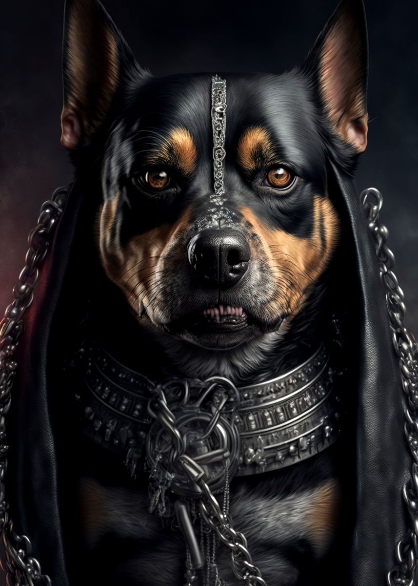 'mafia dog' Poster, picture, metal print, paint by FotoKonzepte | Displate