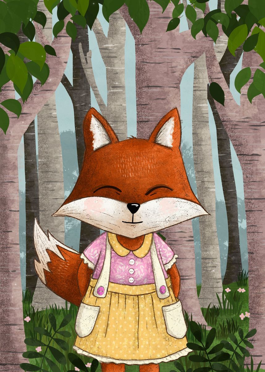 'Fox trails' Poster, picture, metal print, paint by Joanne Dewley ...