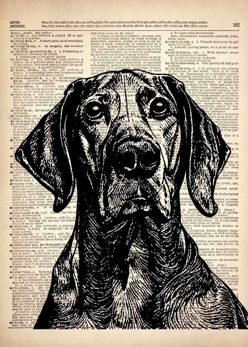 'DOG ILLUSTRATION ' Poster, picture, metal print, paint by Art popop ...