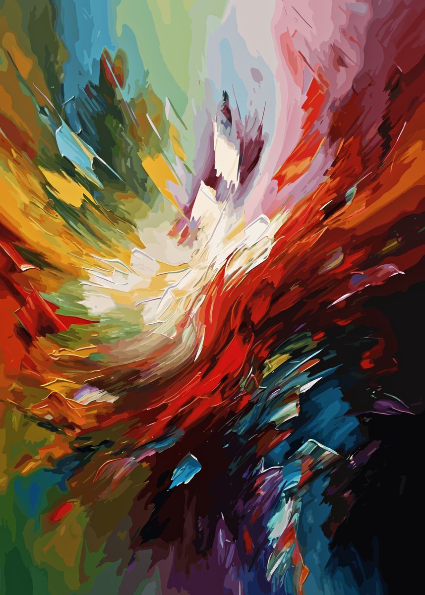 'Abstract Confluence' Poster by TrailbrazingArt | Displate