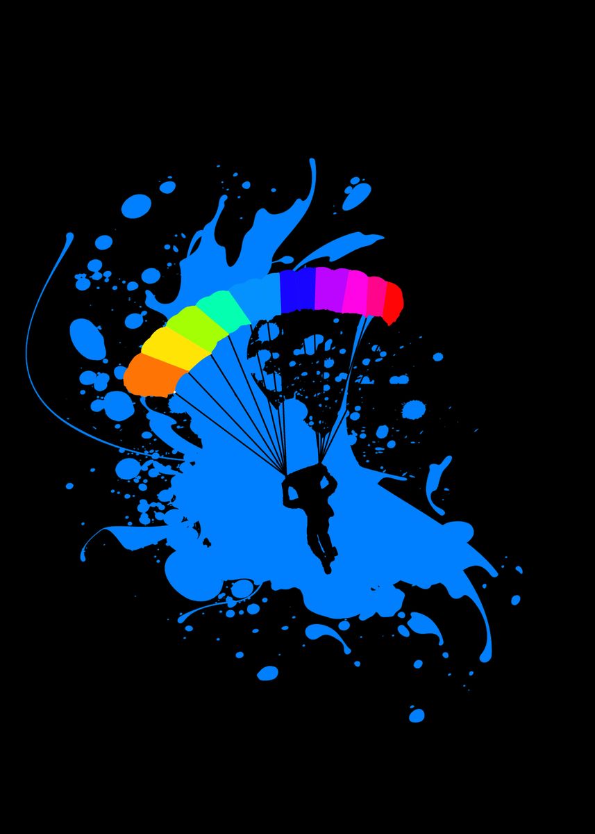 'Skydiving' Poster, picture, metal print, paint by ZS C O M M E R C E ...