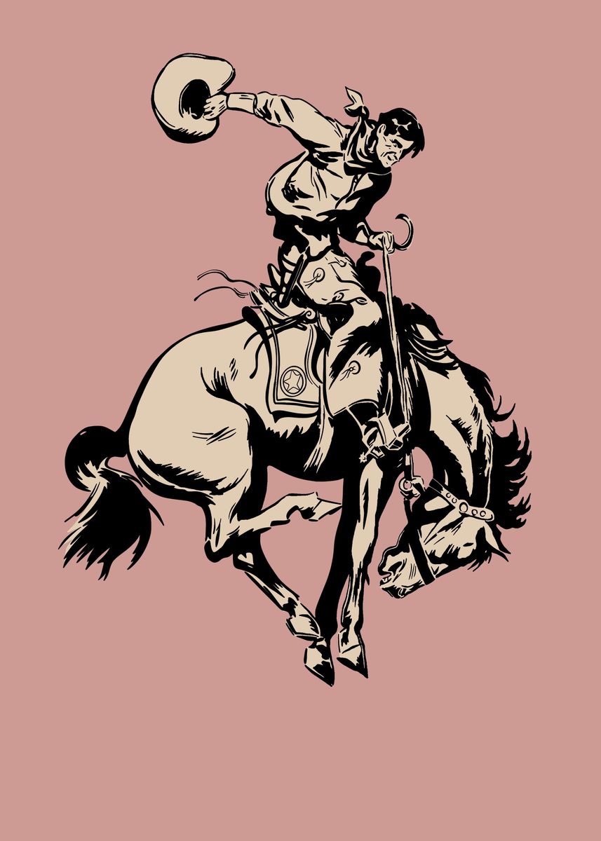 'Rodeo' Poster, picture, metal print, paint by Biopic Studio | Displate