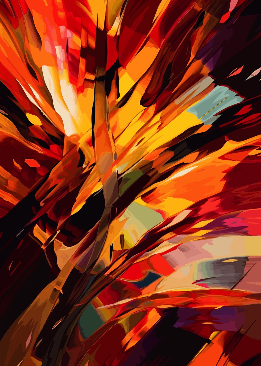 'Abstract Transitions' Poster, picture, metal print, paint by ...