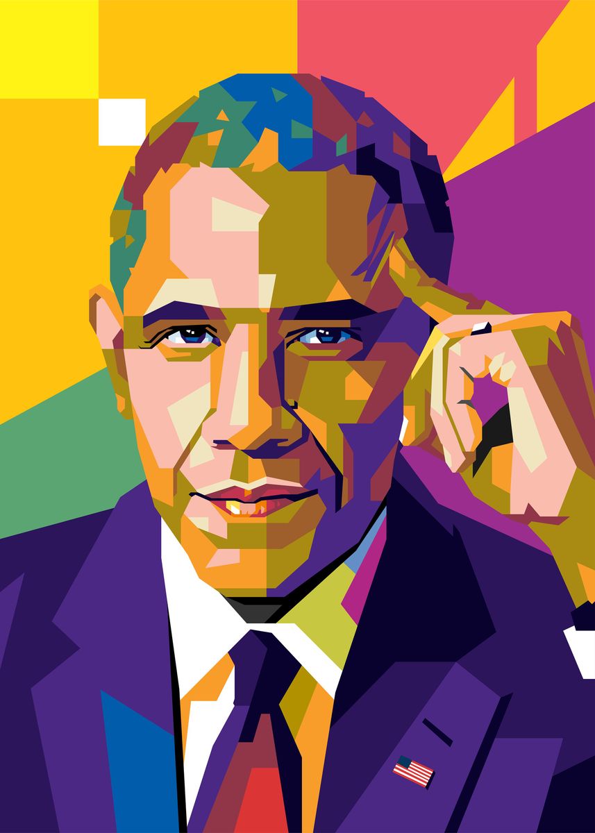 'Barack Obama' Poster, picture, metal print, paint by Erick Sato | Displate