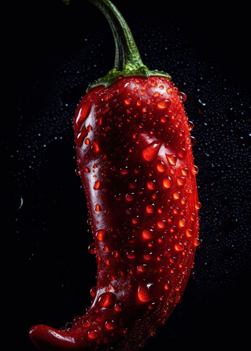 'red chili pepper ' Poster by Chester Draper | Displate