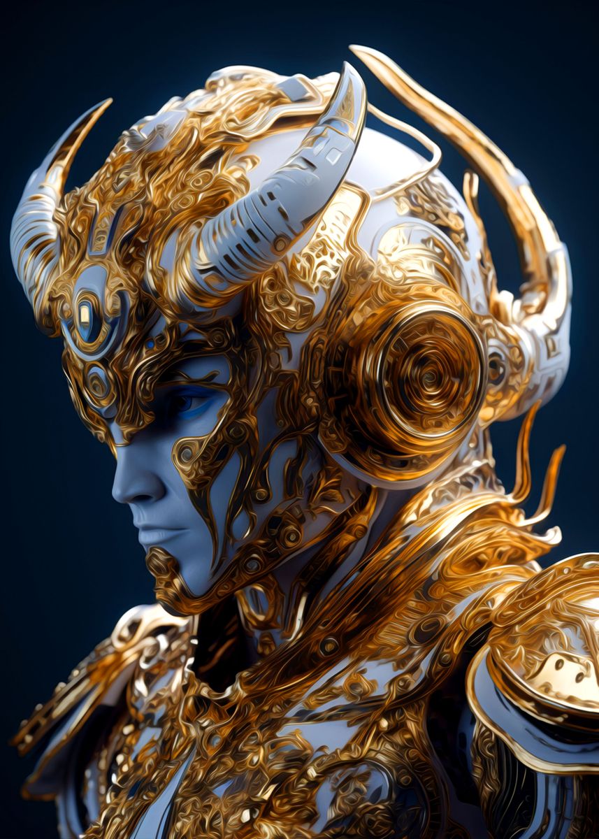 'Fantasy Cyborg Warrior' Poster, picture, metal print, paint by Nguyen ...