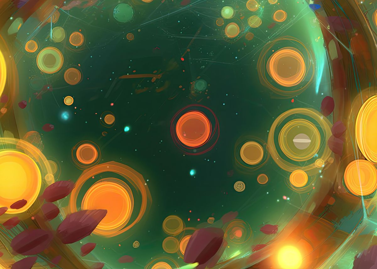 'Abstract Space Art 12' Poster by Benjamin Alvarez | Displate