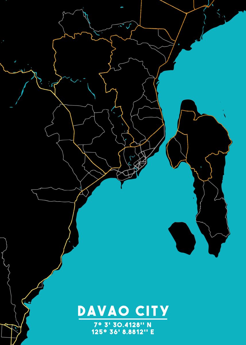 'Davao City Davao Del Sur' Poster, picture, metal print, paint by ...