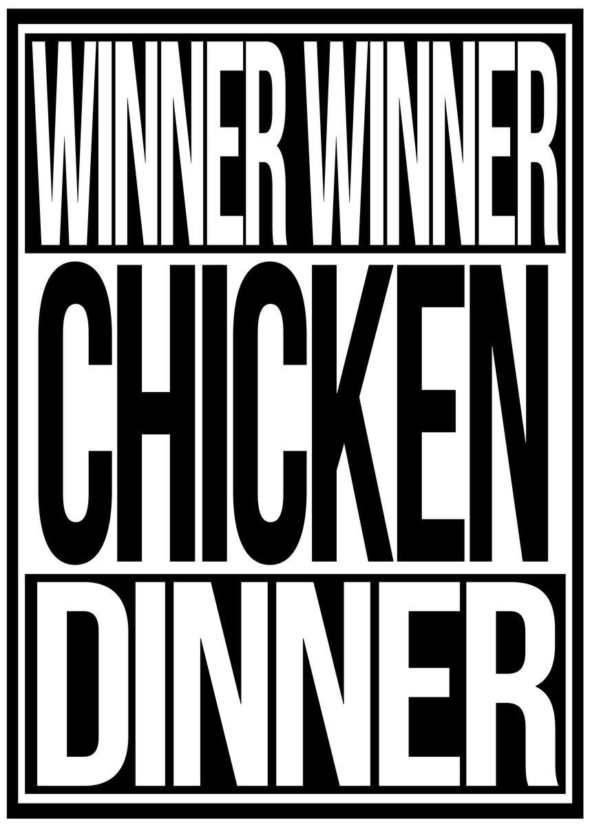'Winner Winner Chicken' Poster, picture, metal print, paint by Bruce ...