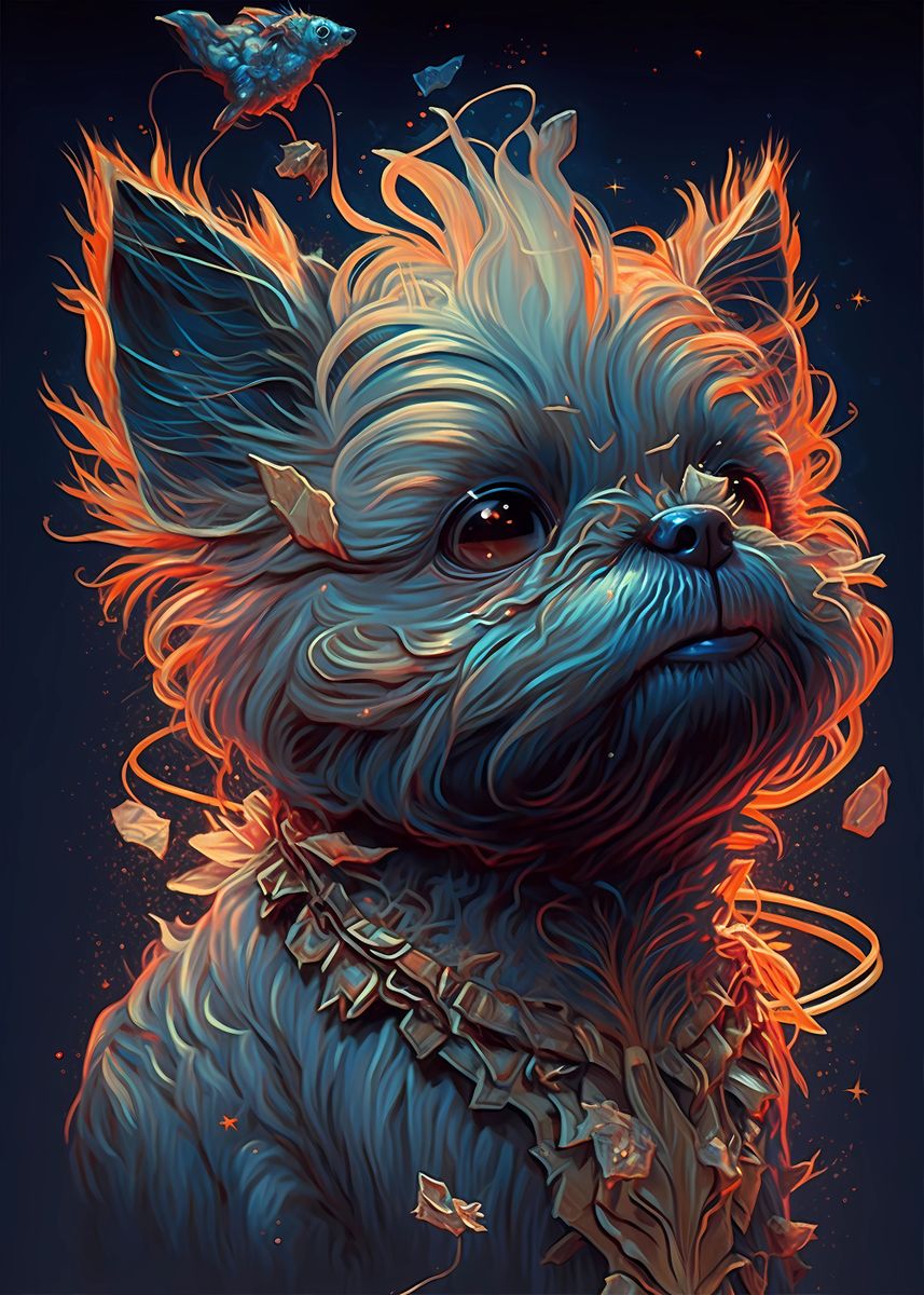 'Yorkshire Terrier Dog ' Poster, picture, metal print, paint by Calia Cockrellllun | Displate