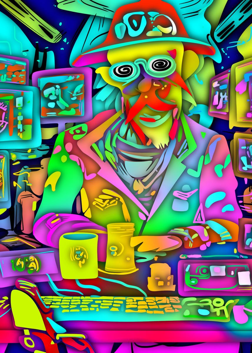 'Dr Osw4ld cr4zy sci3ntist' Poster, picture, metal print, paint by TheMindFcuk | Displate