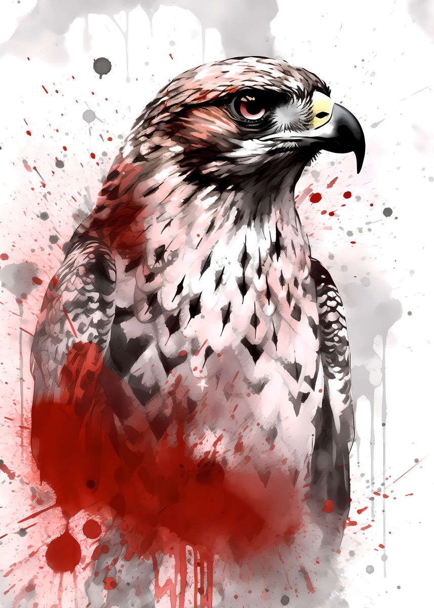 'Red Tailed Hawk' Poster, picture, metal print, paint by TortillaChief ...