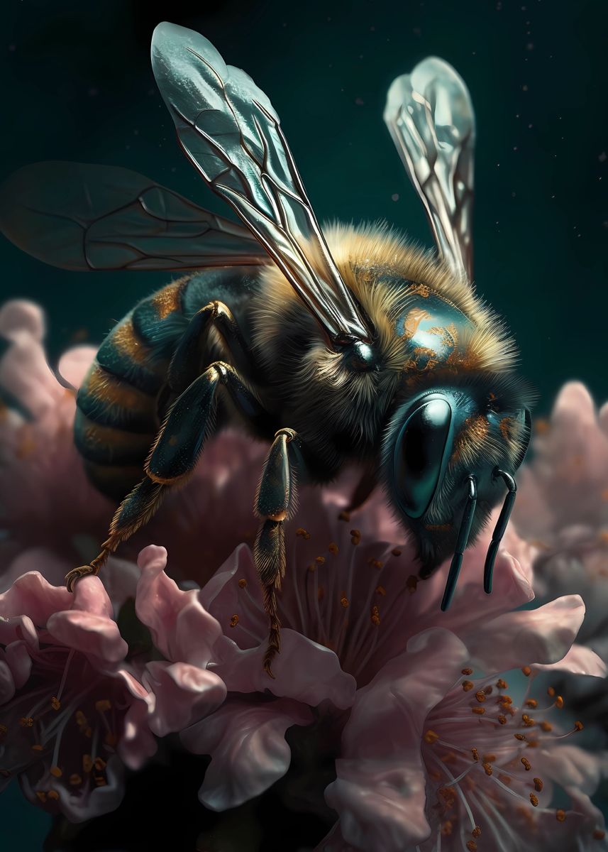 'Honey Bee Fairy godmother' Poster, picture, metal print, paint by ...