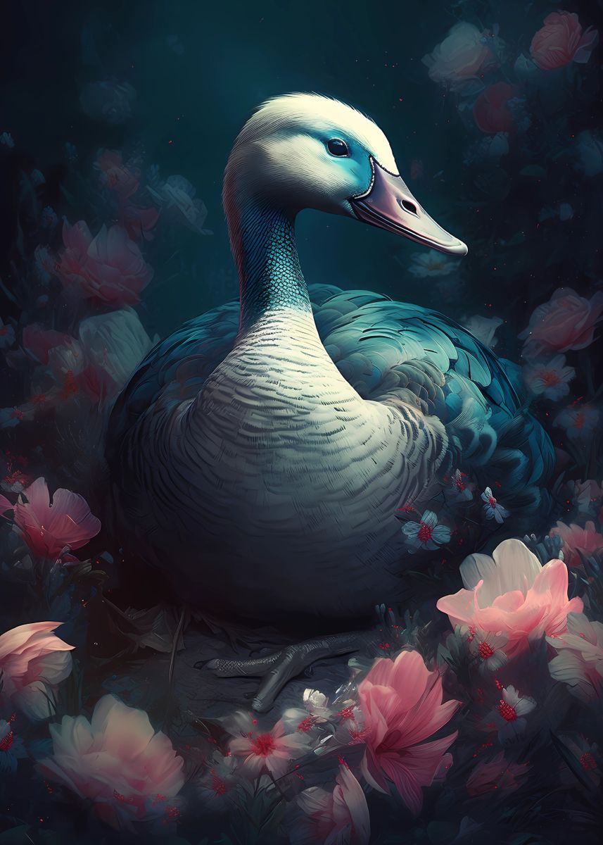 'Goose Stylish' Poster, picture, metal print, paint by Alazia Oleary ...