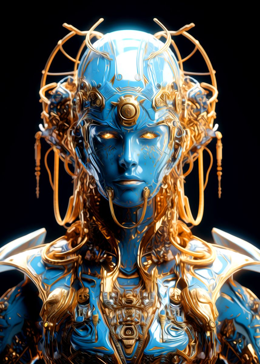 'Fantasy Cyborg Warrior' Poster, picture, metal print, paint by Nguyen ...