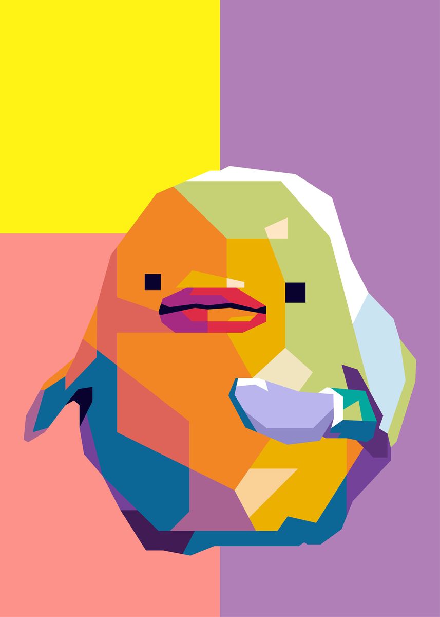 'Duck Chicken Knife Meme' Poster by Muifatin | Displate