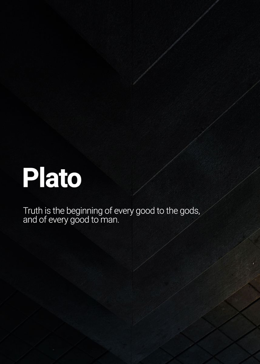 'Plato Quote' Poster by Mr Penguin | Displate