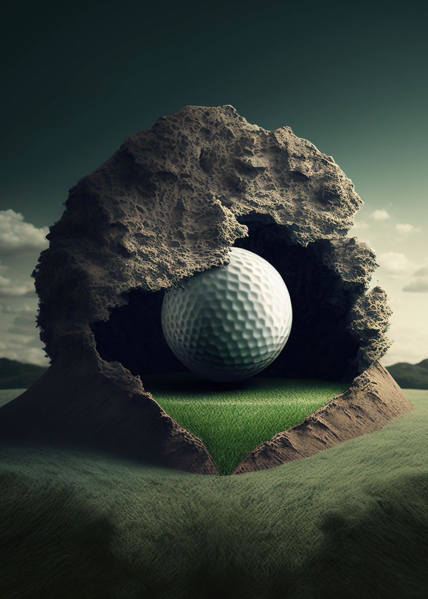'golf course ' Poster, picture, metal print, paint by Zachariah Stacey ...