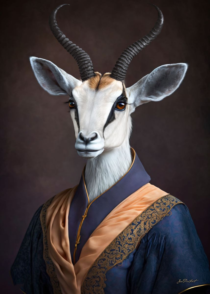 'Springbok Portrait' Poster, picture, metal print, paint by Clement ...