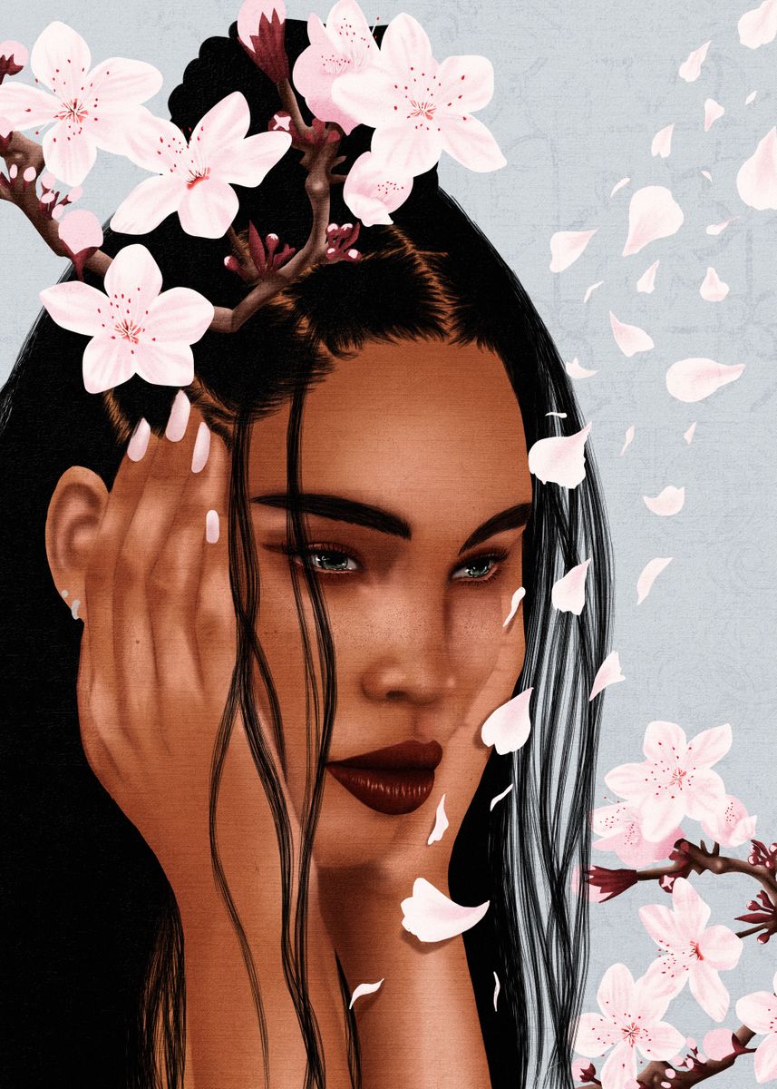 'Kahiya Cherry Blossom' Poster, picture, metal print, paint by odhara ...
