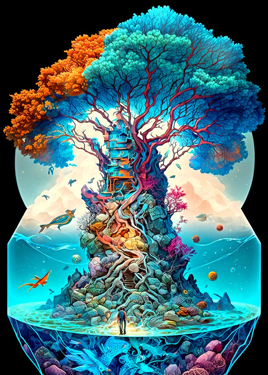 'Fantasy Landscape' Poster, picture, metal print, paint by davisd lee ...