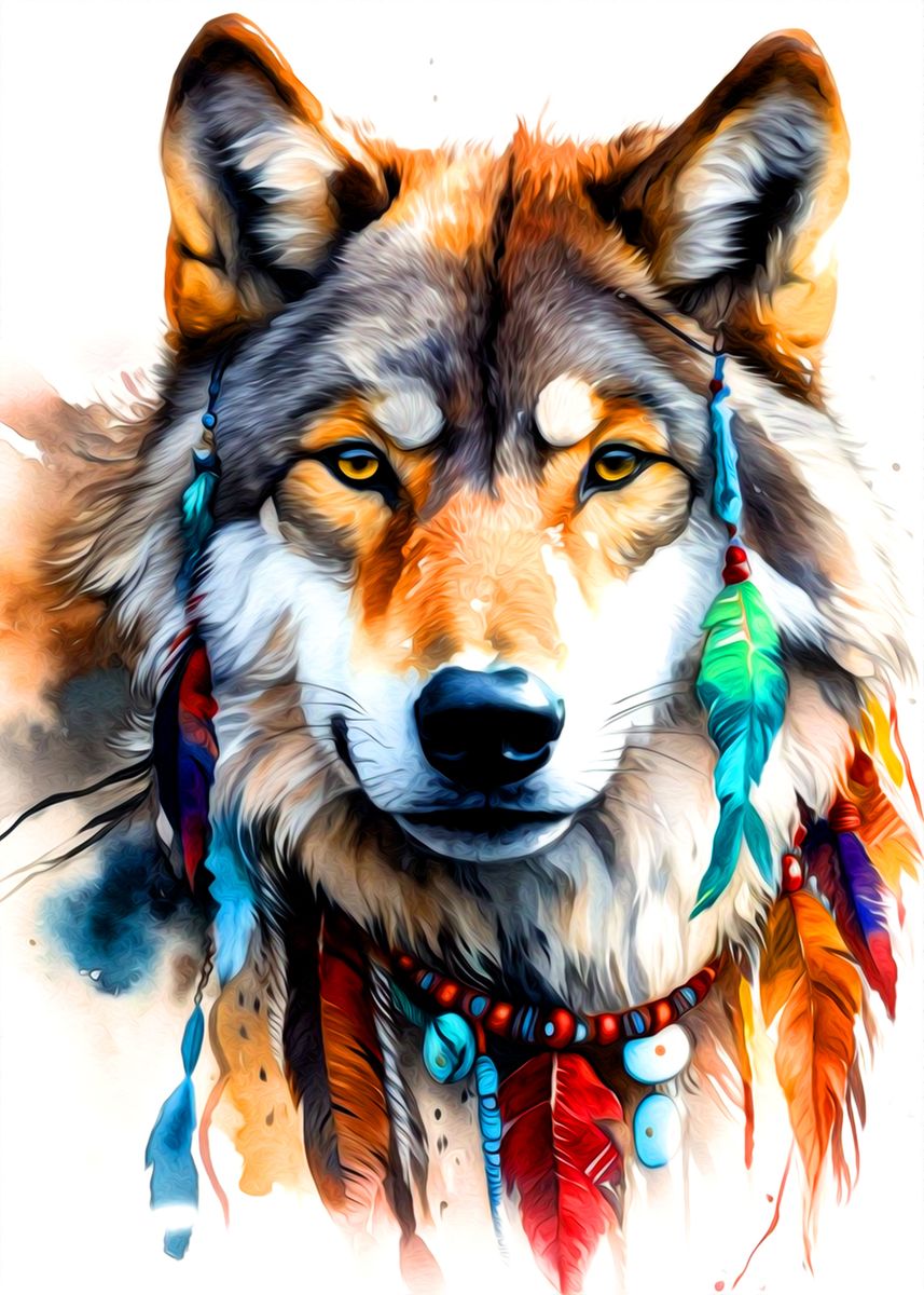 'Wolf' Poster, picture, metal print, paint by set more | Displate