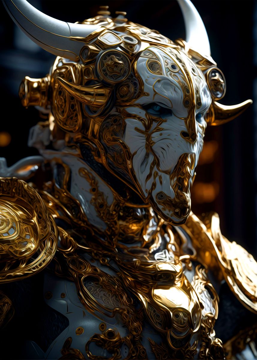 'Fantasy Cyborg Warrior' Poster, picture, metal print, paint by Nguyen ...