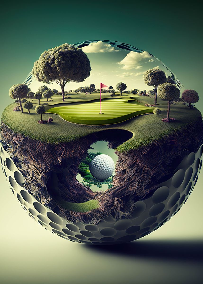 'golf course ' Poster, picture, metal print, paint by Zachariah Stacey ...