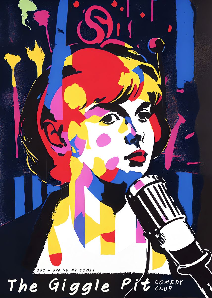 'Comedy Club Retro Poster' Poster, picture, metal print, paint by ...