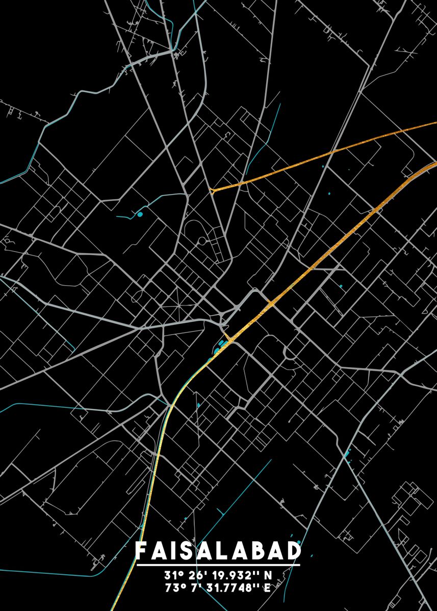 'Faisalabad Pakistan' Poster, picture, metal print, paint by Clayborne ...