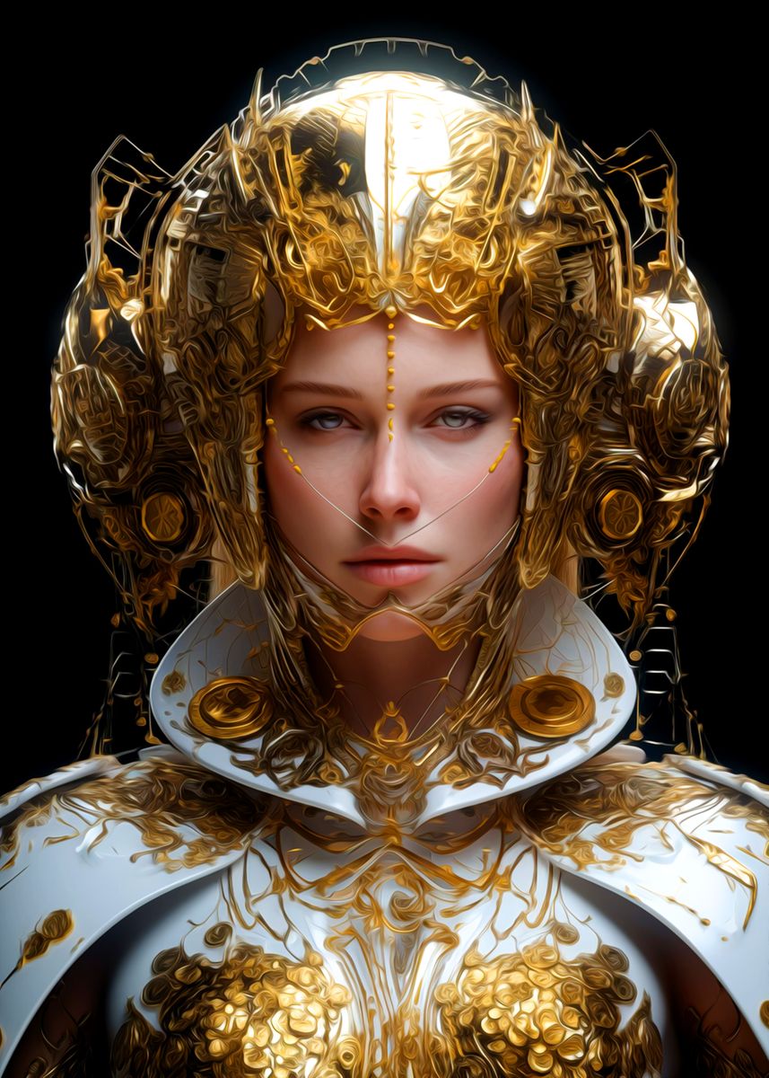 'Fantasy Cyborg Warrior' Poster, picture, metal print, paint by Nguyen ...