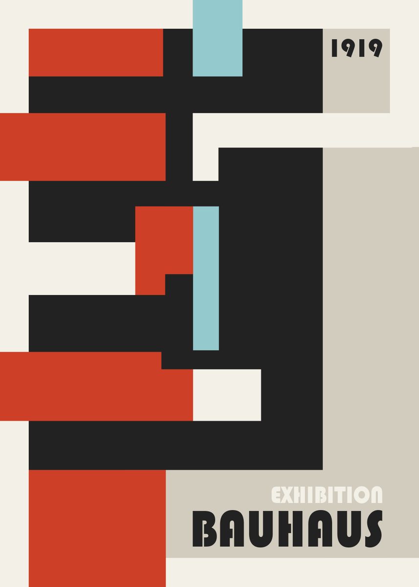 'Bauhaus Exhibition 1919' Poster, picture, metal print, paint by ...