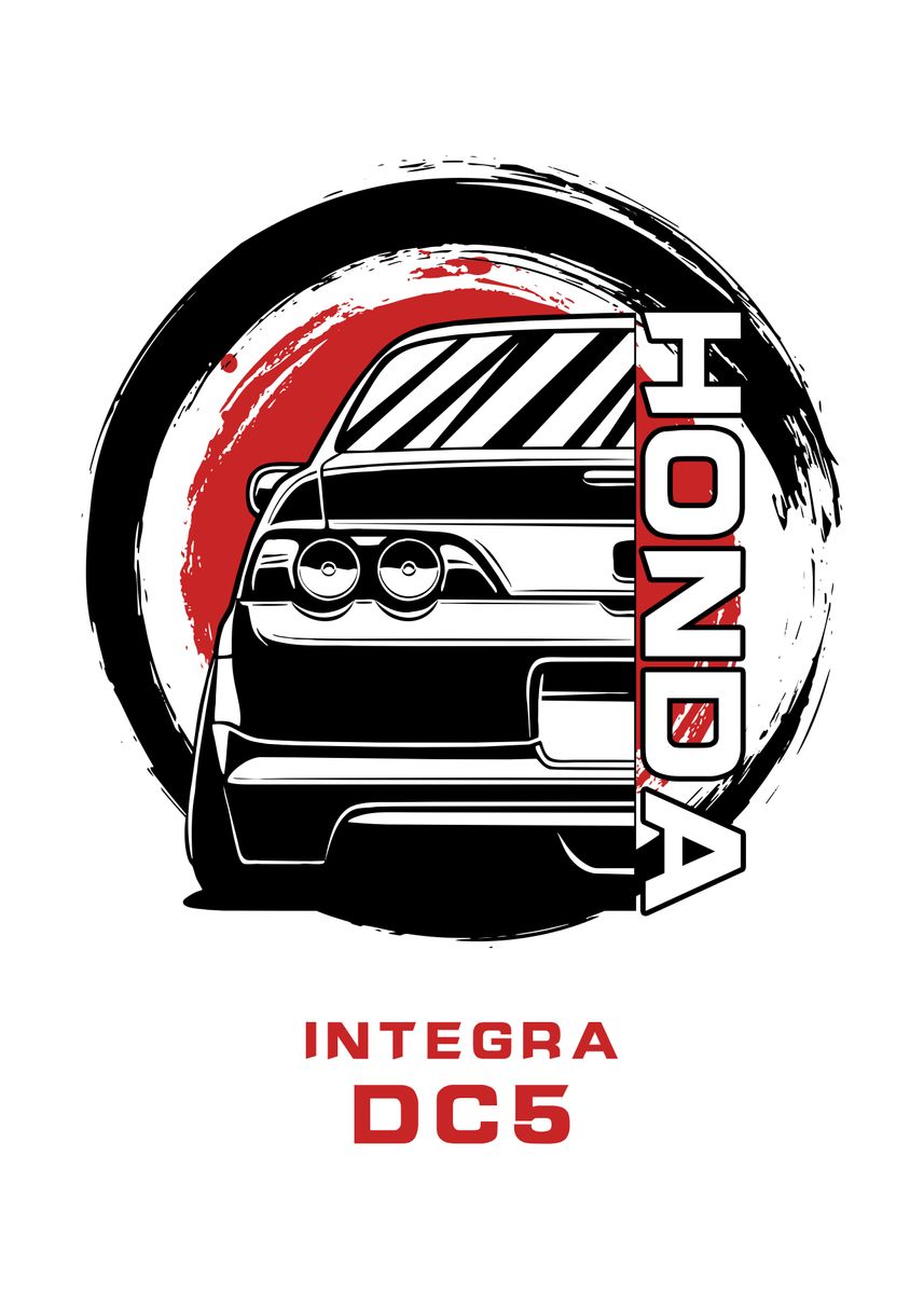 'Honda Integra' Poster, picture, metal print, paint by Faissal Thomas ...