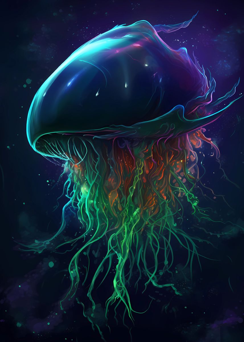 'Jellyfish Dreamlike' Poster by Nandita Best | Displate