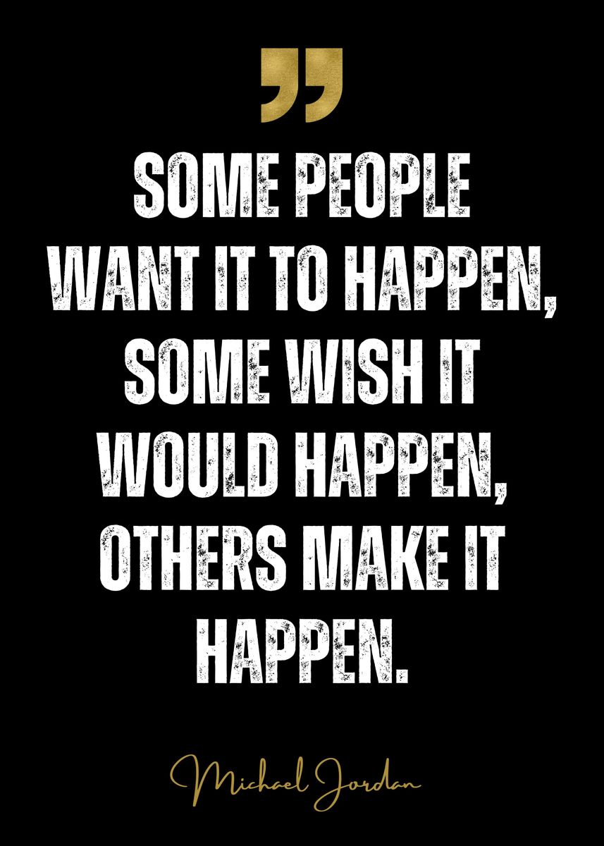 'Michael Jordan Quotes' Poster, picture, metal print, paint by Yess ...