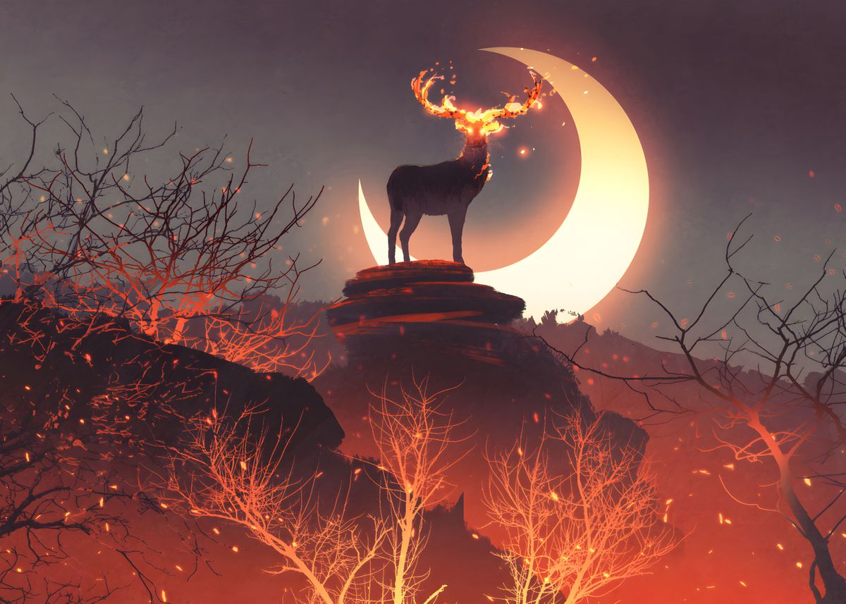 'forest fire' Poster by dwopp | Displate