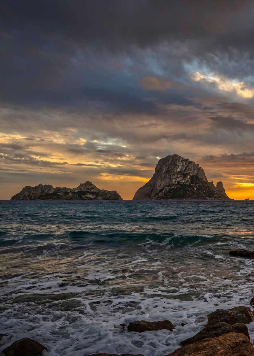 'Sunset landscape sea ocean' Poster, picture, metal print, paint by ...