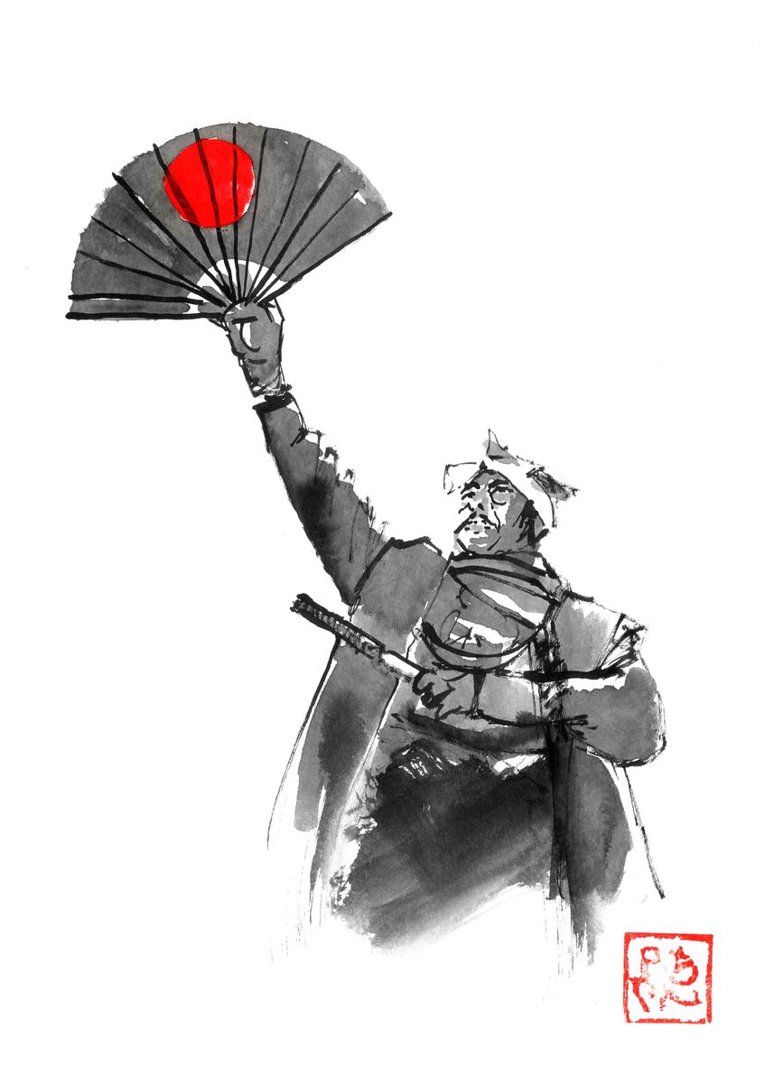 'shogun sign' Poster, picture, metal print, paint by pechane sumie ...