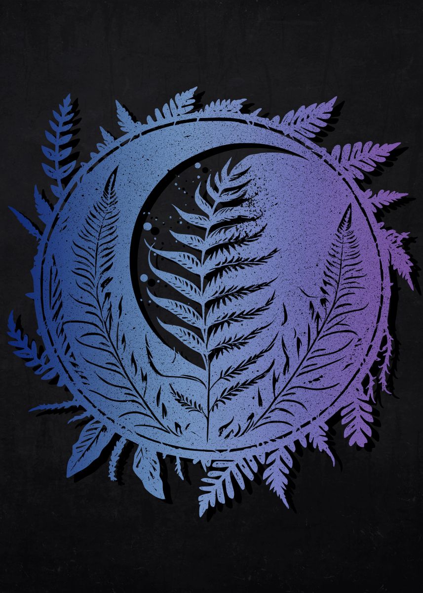 'Magic Fern' Poster, picture, metal print, paint by Ilya Danilov | Displate
