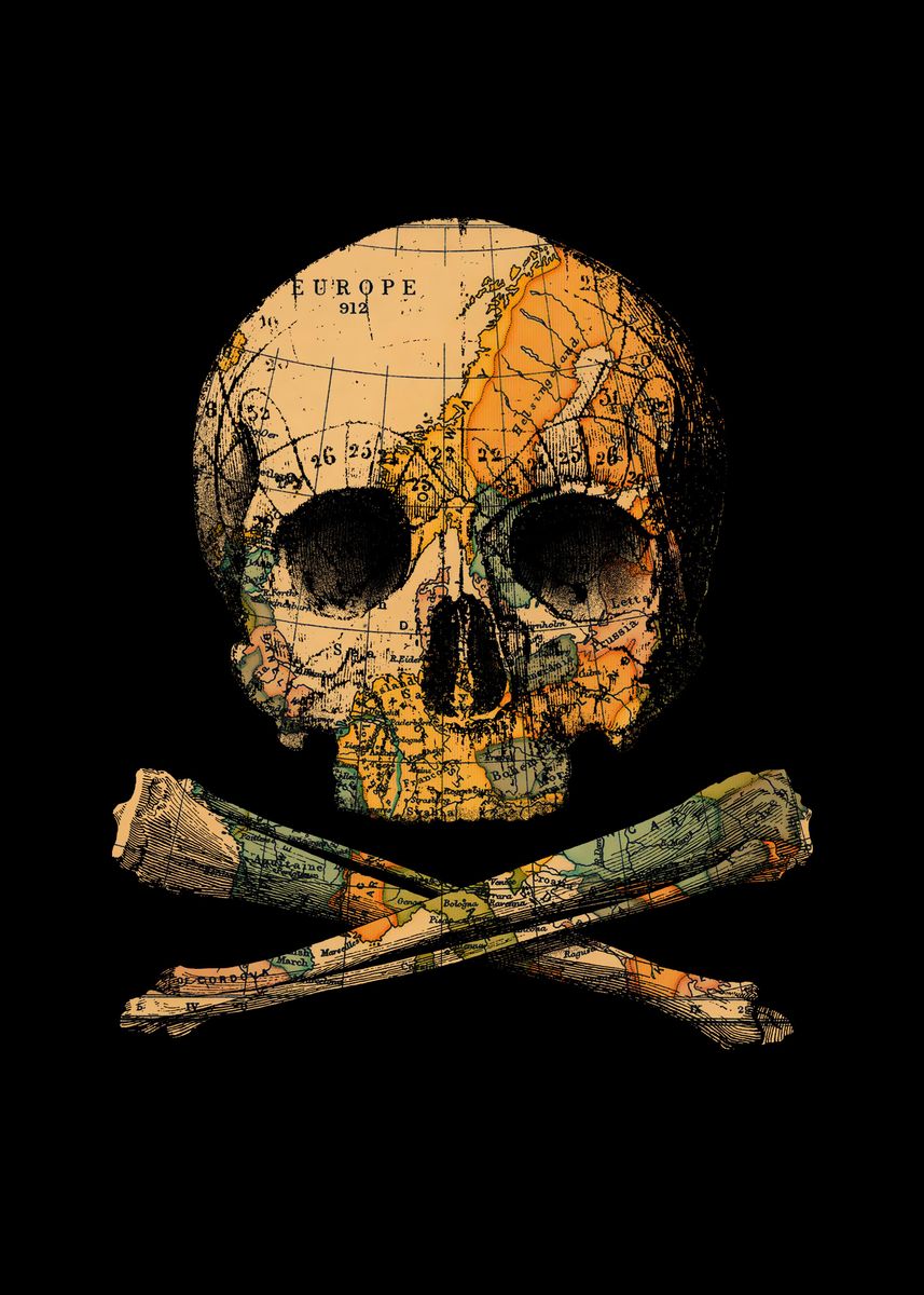 'Treasure Map' Poster, picture, metal print, paint by Tobias Fonseca ...