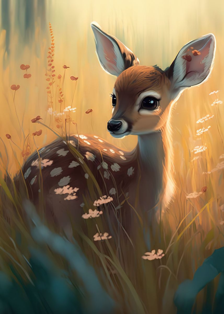 'cute Fawn ' Poster by laney tess | Displate