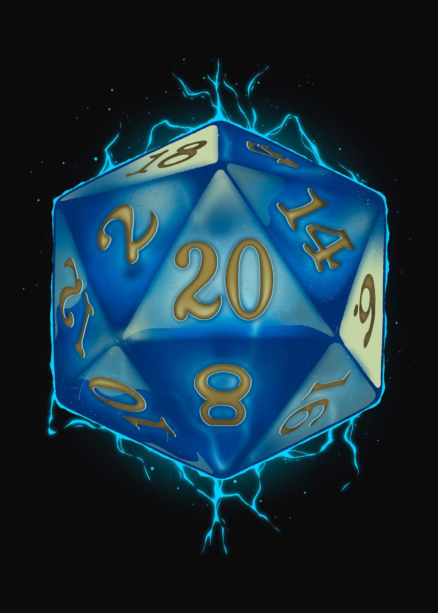 'Magic Dice Sapphire' Poster, picture, metal print, paint by Getsousa ...