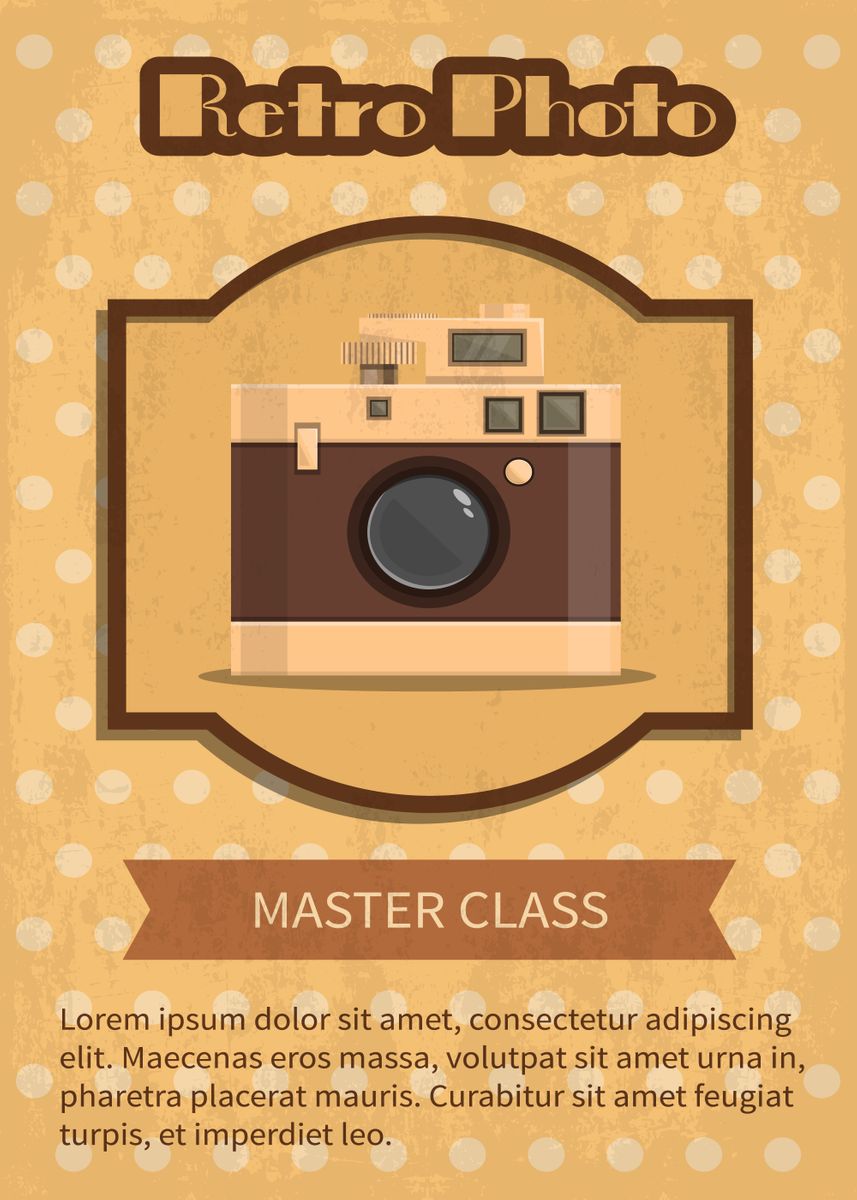 'Retro Photo' Poster, picture, metal print, paint by 3am | Displate