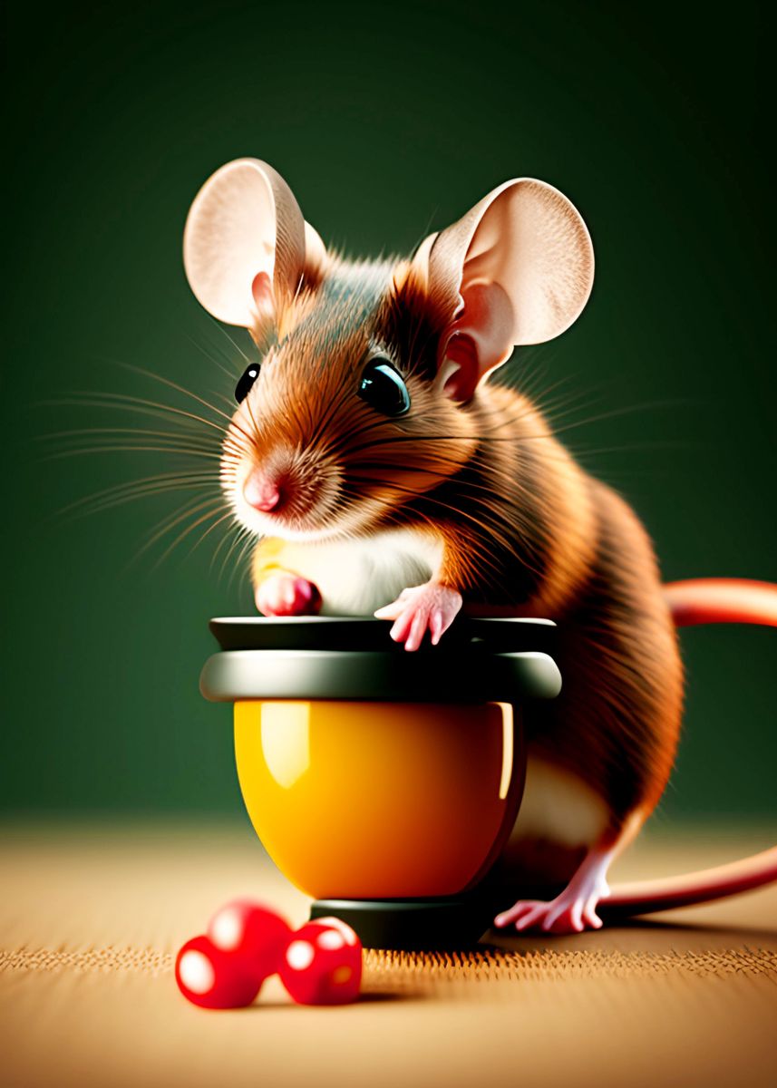 'MOUSE ' Poster, picture, metal print, paint by LuckStory | Displate