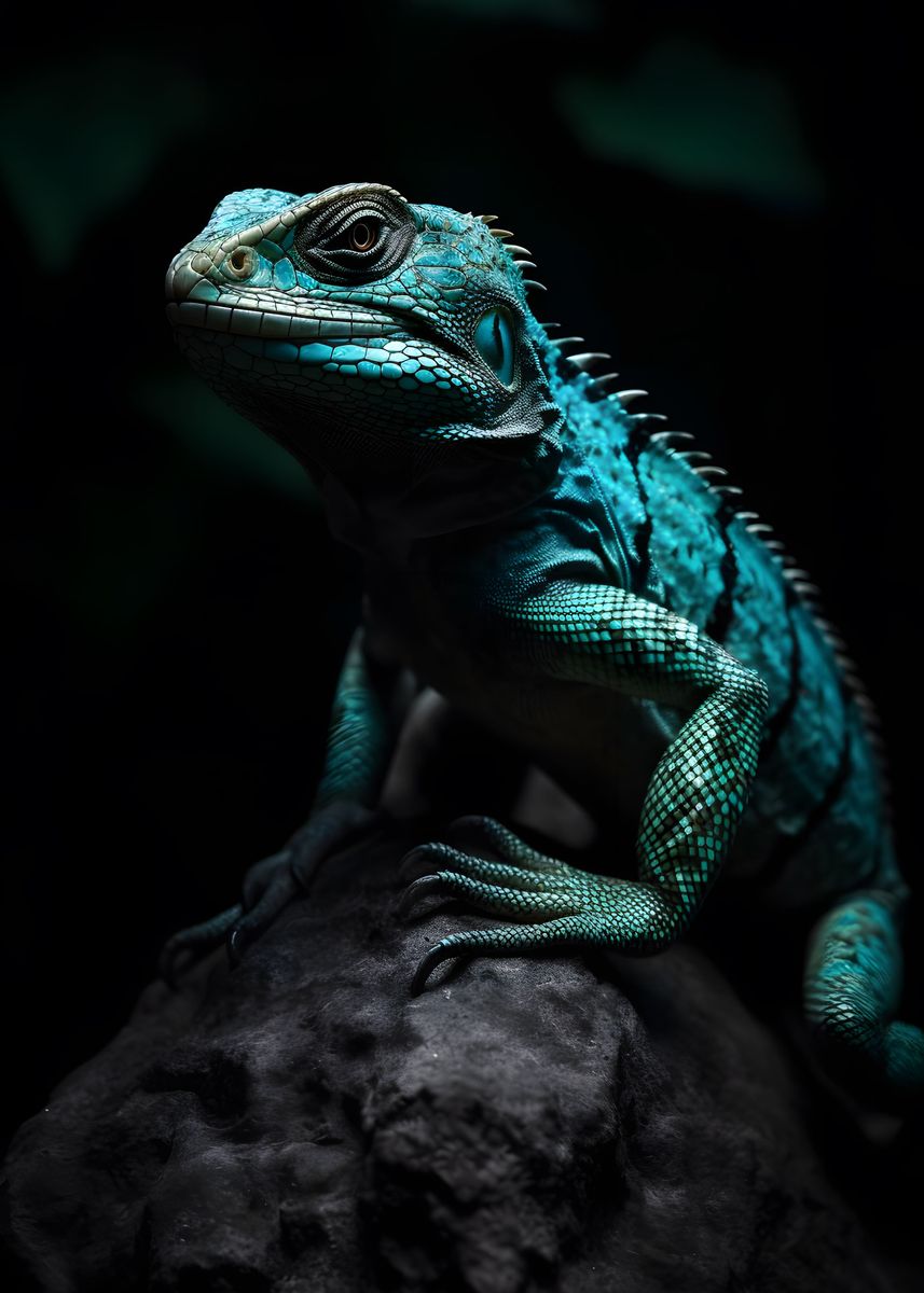 'Velvet Lizard' Poster, picture, metal print, paint by David Godbehere ...