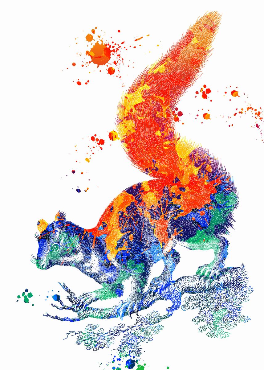 'Squirrel' Poster by Morgan Moorhead | Displate