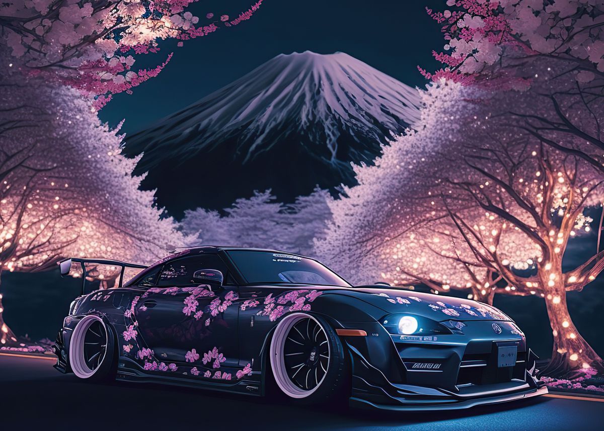 'Nissan S15 Silvia Sakura' Poster by Hari Buckner | Displate