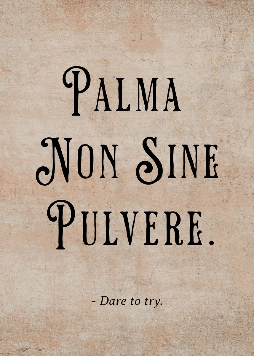 'Latin Quote Dare to Try' Poster by Jovana | Displate