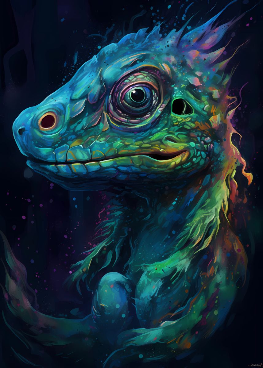 'Gecko' Poster by Bitanya Pated | Displate